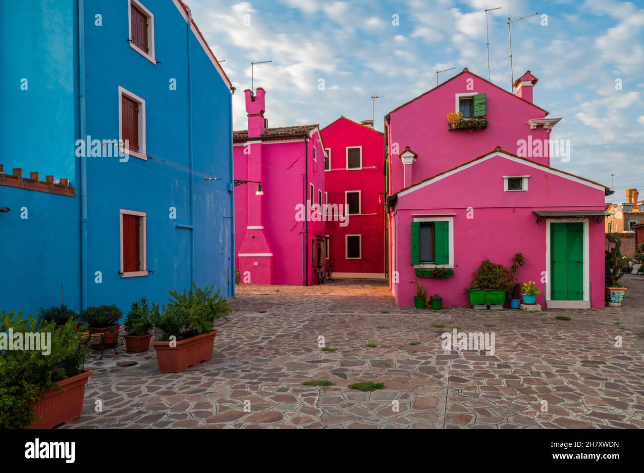 The magical colors of Burano and the Venice lagoon Stock Photo - Alamy