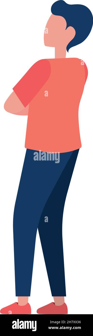 man back view Stock Vector Image & Art - Alamy