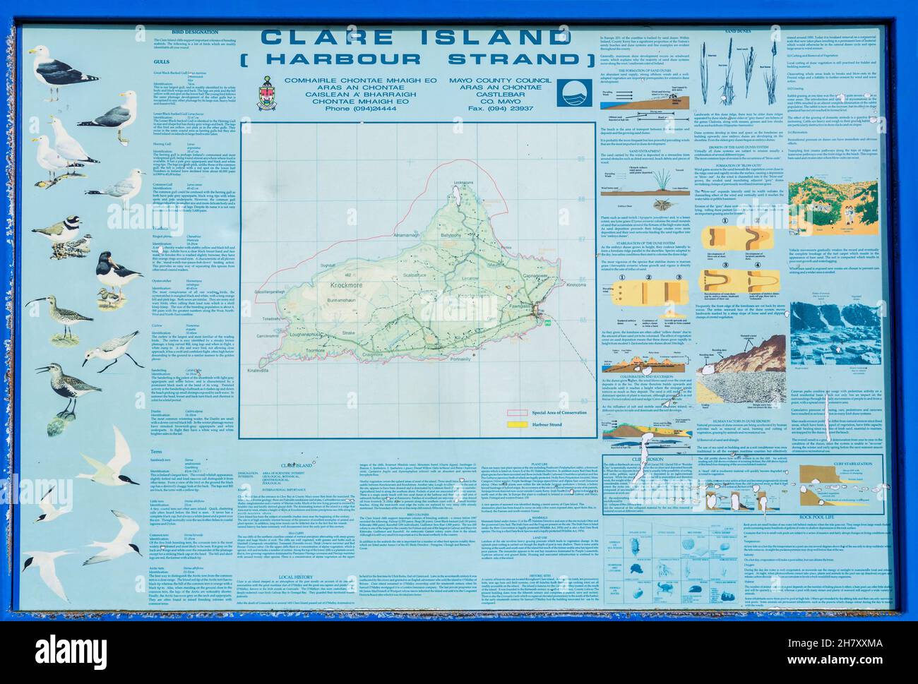 Map of Clare Island, Clare Island, County Mayo, Ireland Stock Photo - Alamy