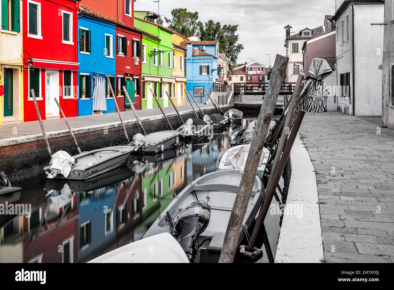 The magical colors of Burano and the Venice lagoon Stock Photo - Alamy