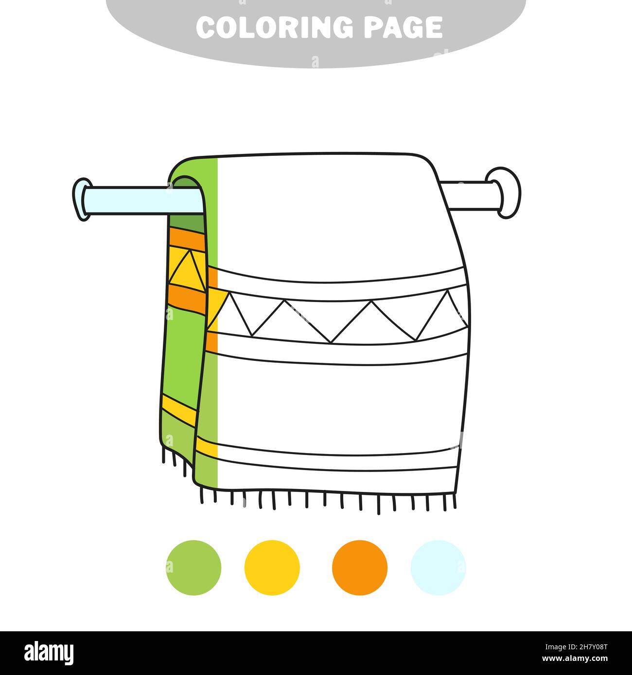 Towel Coloring Page