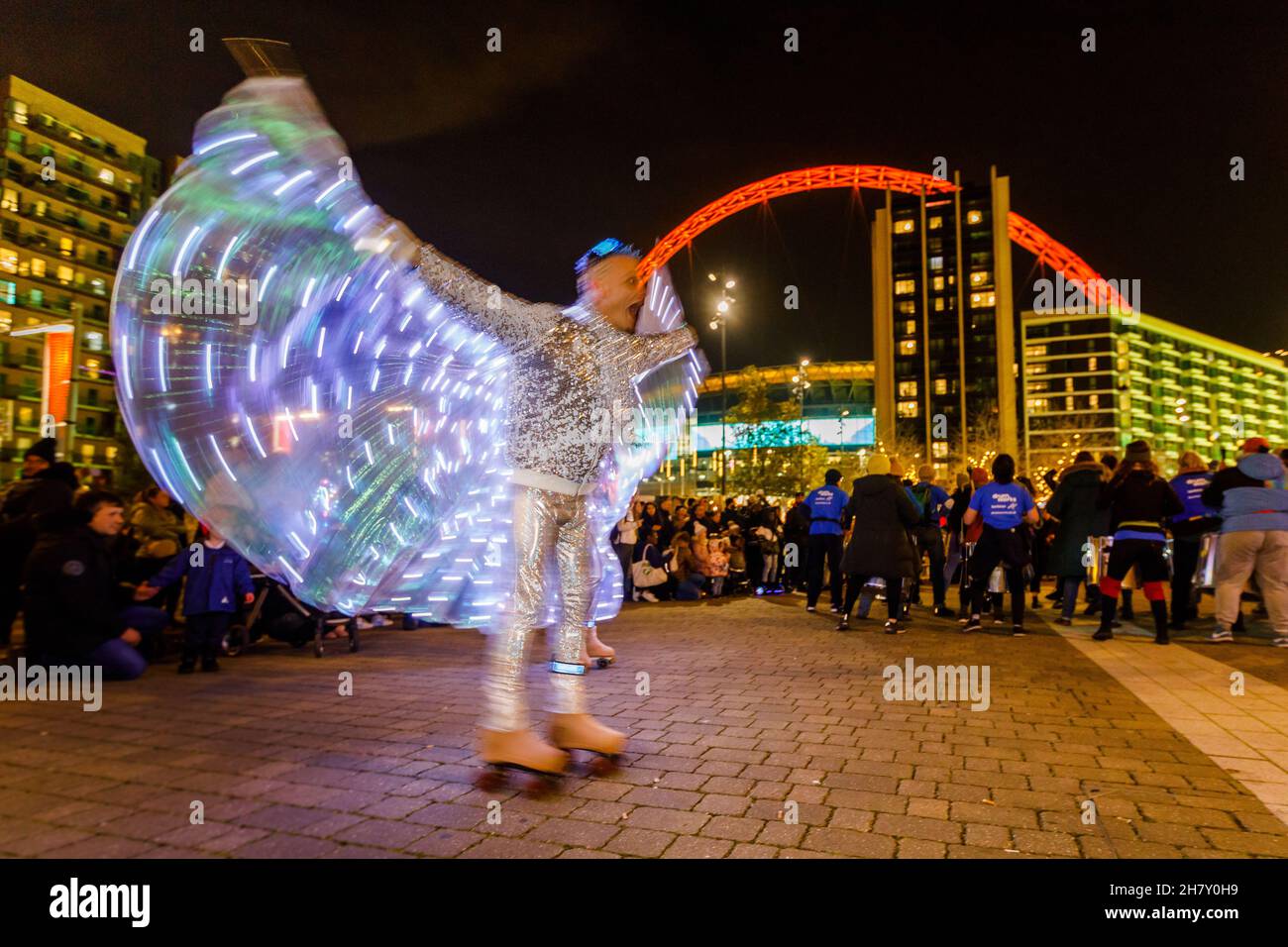 London, UK. 25th Nov, 2021. Winterfest, The Big Switch On, Wembley Park ...
