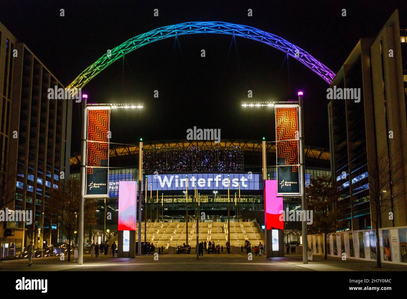 London, UK. 25th Nov, 2021. Winterfest, The Big Switch On, Wembley Park ...