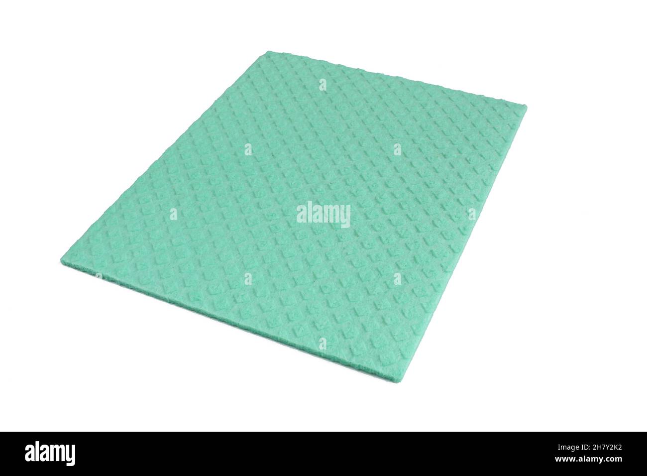 Green sponge cloth isolated on white background Stock Photo - Alamy