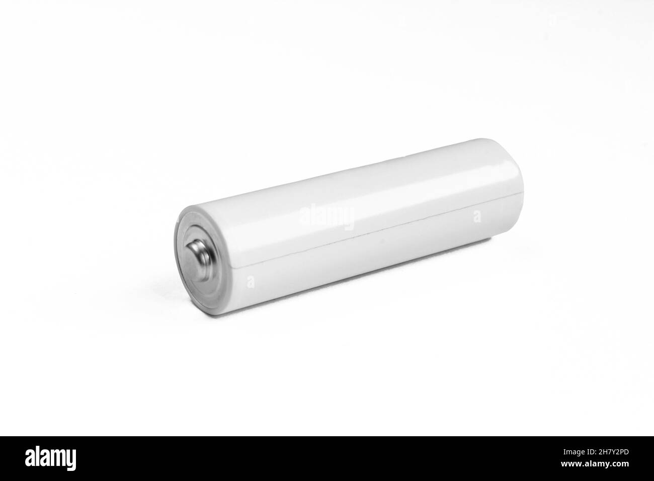Blank white battery isolated on white background. Mock up Stock Photo ...