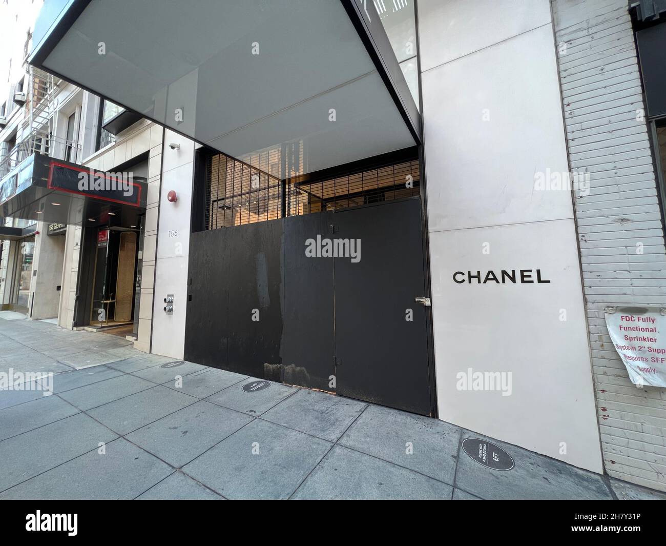 The windows of the Chanel store in Union Square in San Francisco ...