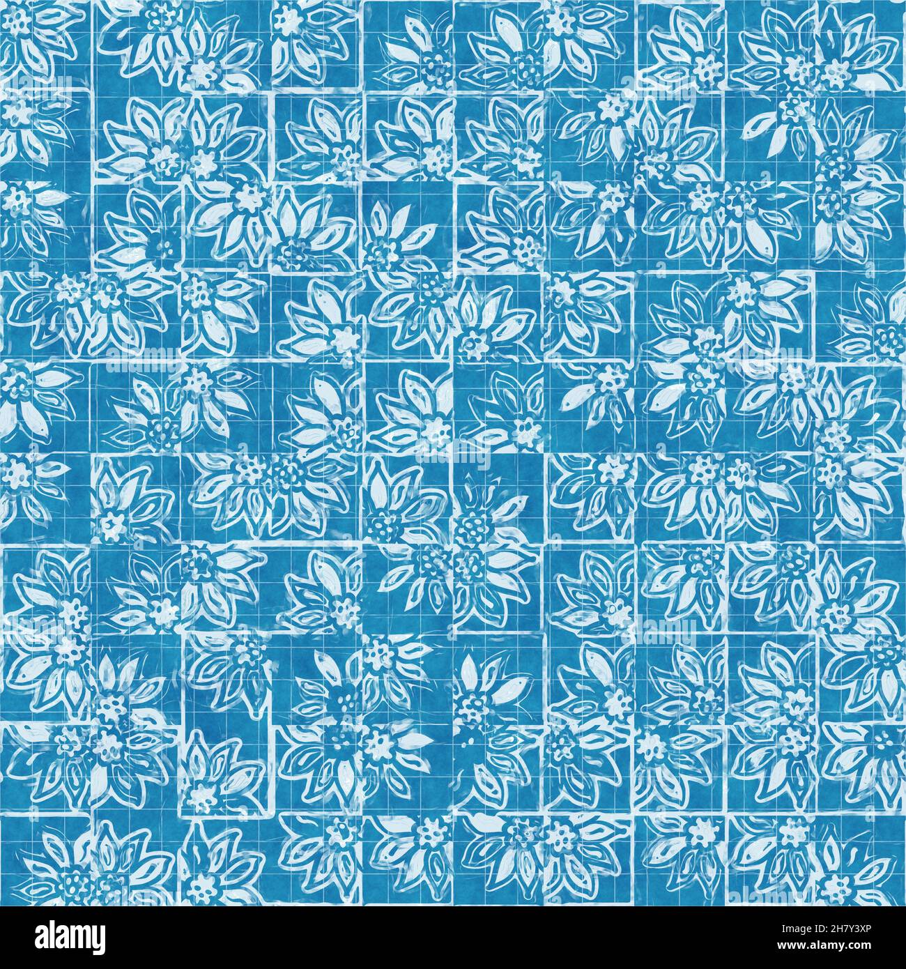 Seamless bright blue blueprint pattern for textile and print Stock ...