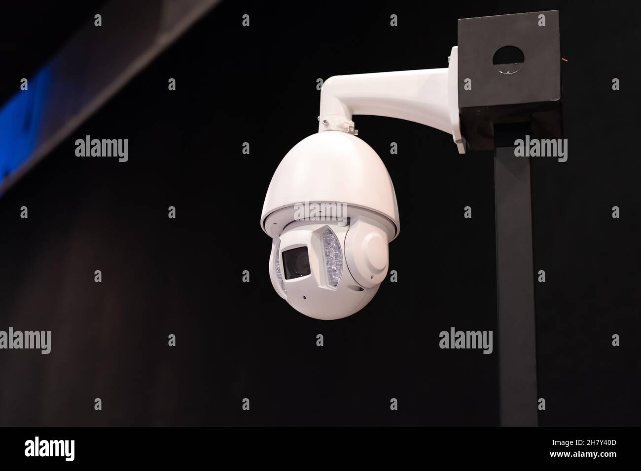 New generation of CCTV security camera, closeup photo. Security and ...