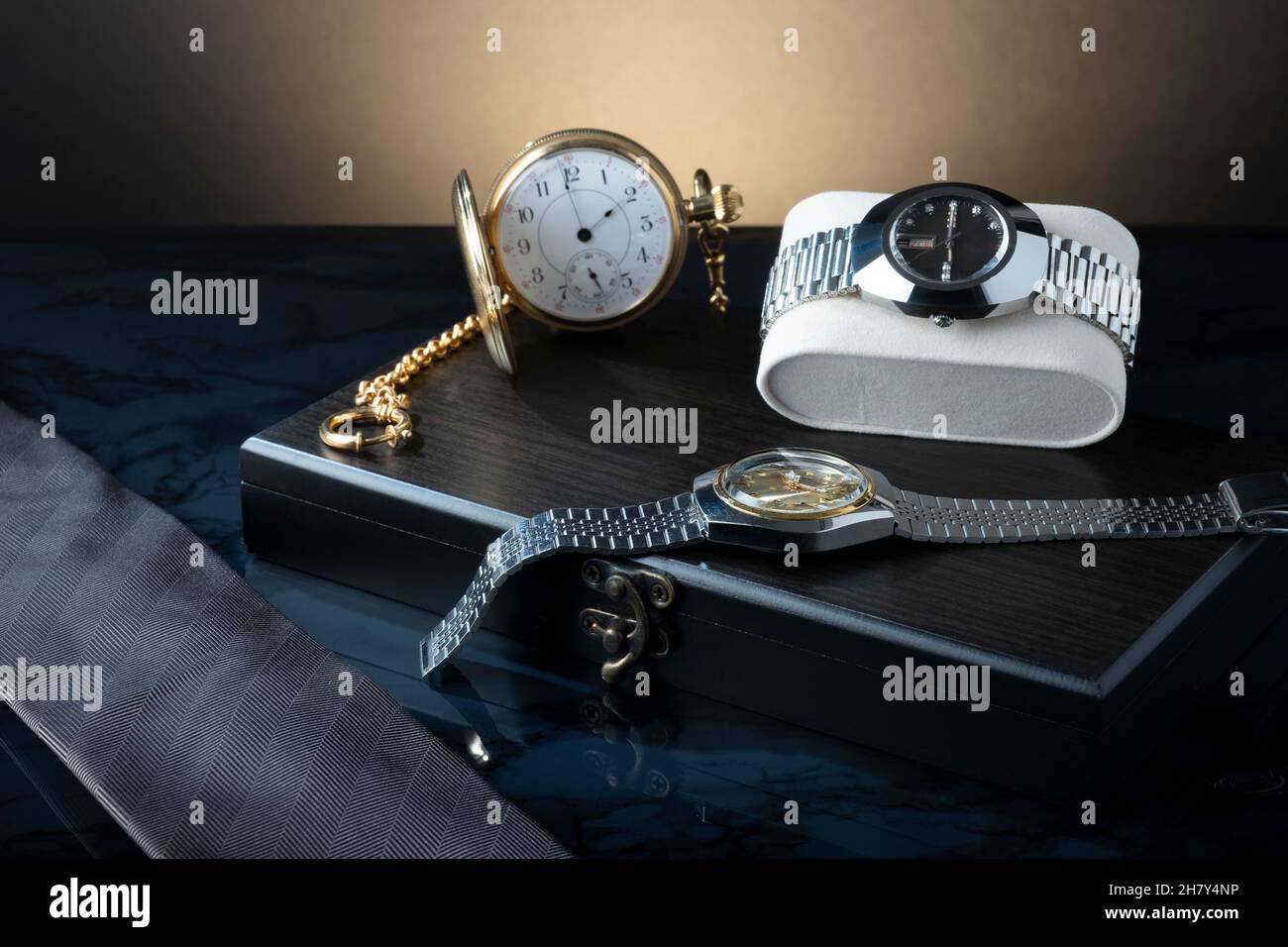 Helsinki / Finland - NOVEMBER 25, 2021: Closeup of vintage pocket watch ...