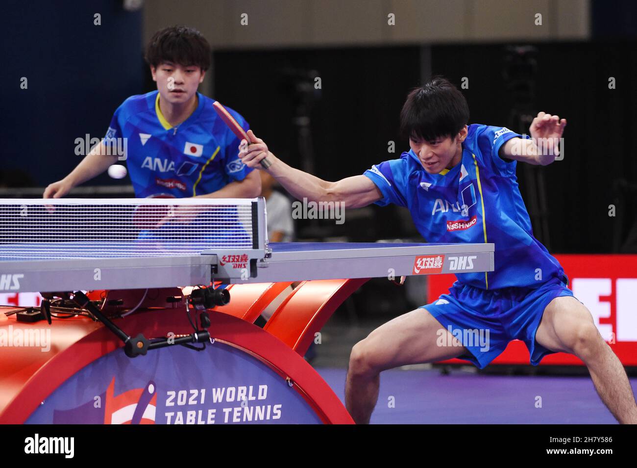 Houston, USA. 25th Nov, 2021. Yukiya Uda (JPN), Shunsuke Togami (JPN) Table Tennis : 2021 World ...