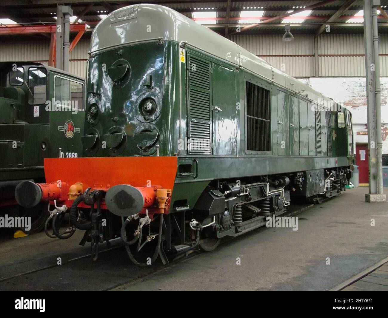A British class 20 diesel electric railway locomotive at Barrow Hill ...
