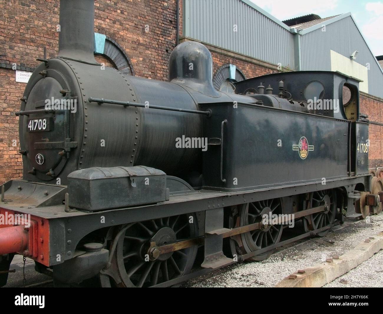 Preserved Midland Railway 1377 class, steam locomotive 41708 engine at ...