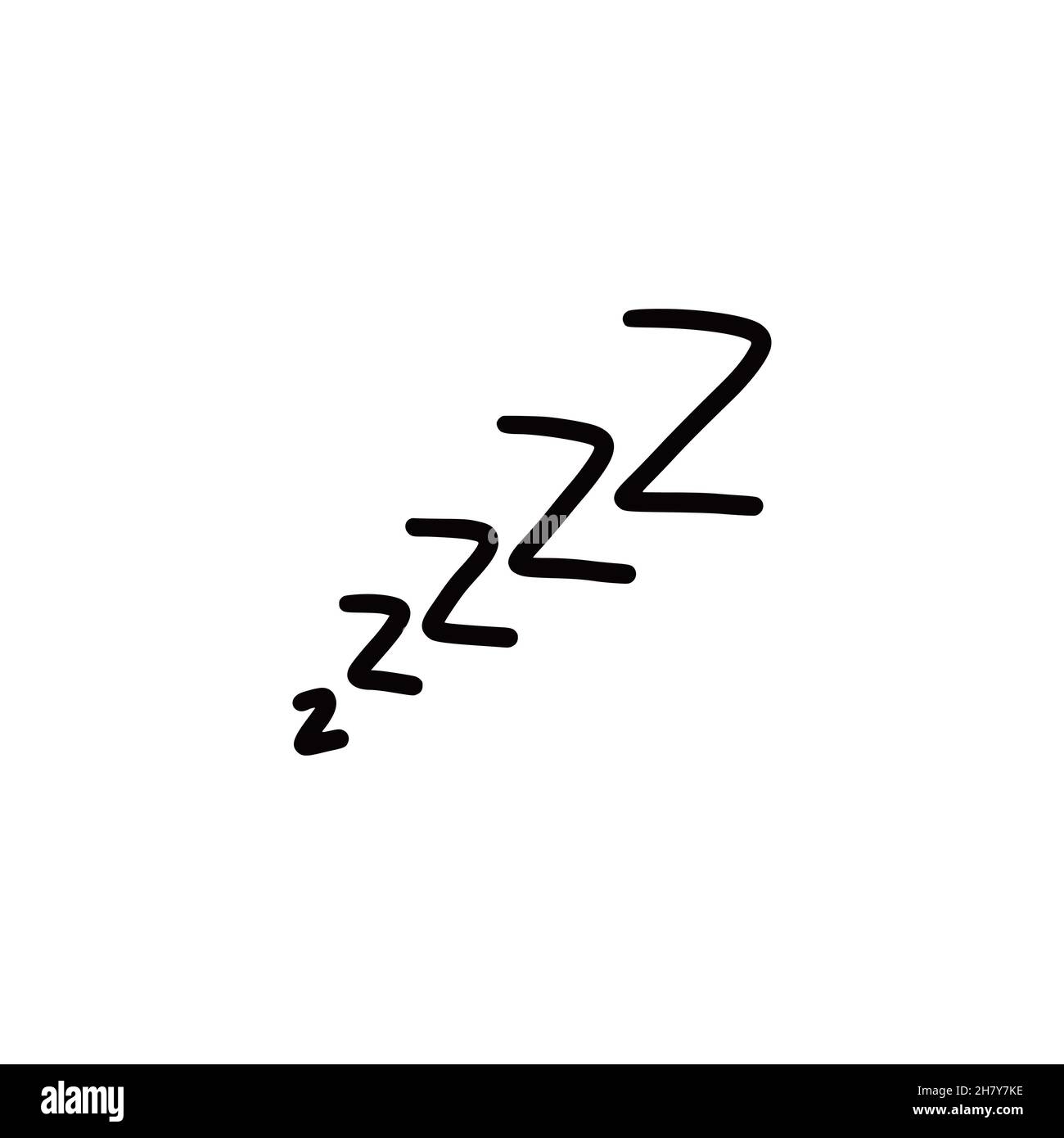 Sleep zzzz doodle symbol set. Sleepy dream icon. Doodle comic sketch style vector illustration ...