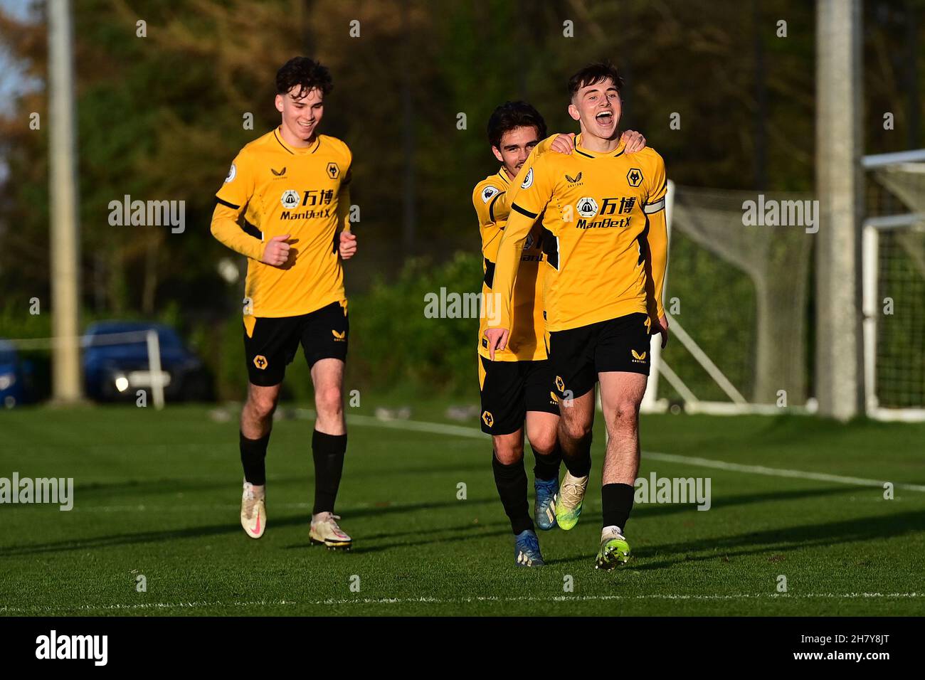 Luke Cundle #10 of Wolverhampton Wanders U23's celebrates scoring his ...
