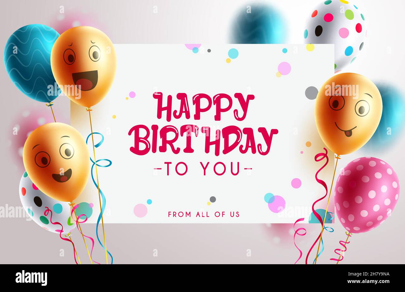 Happy birthday vector background design. Happy birthday to you greeting ...