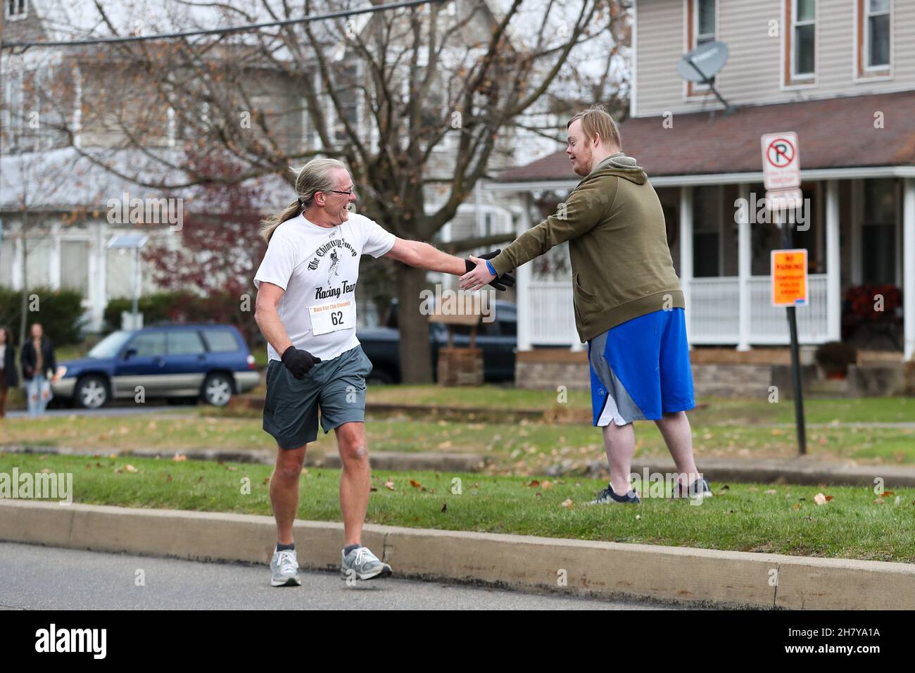 Greg Cauller of York gets encouragement from a spectator during the ...