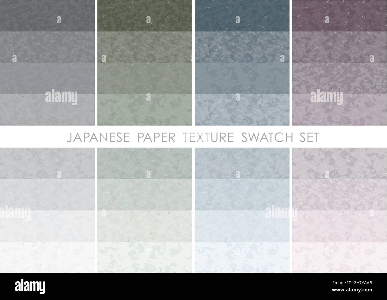 Japanese Paper Swatch Set Isolated On A White Background, Vector ...