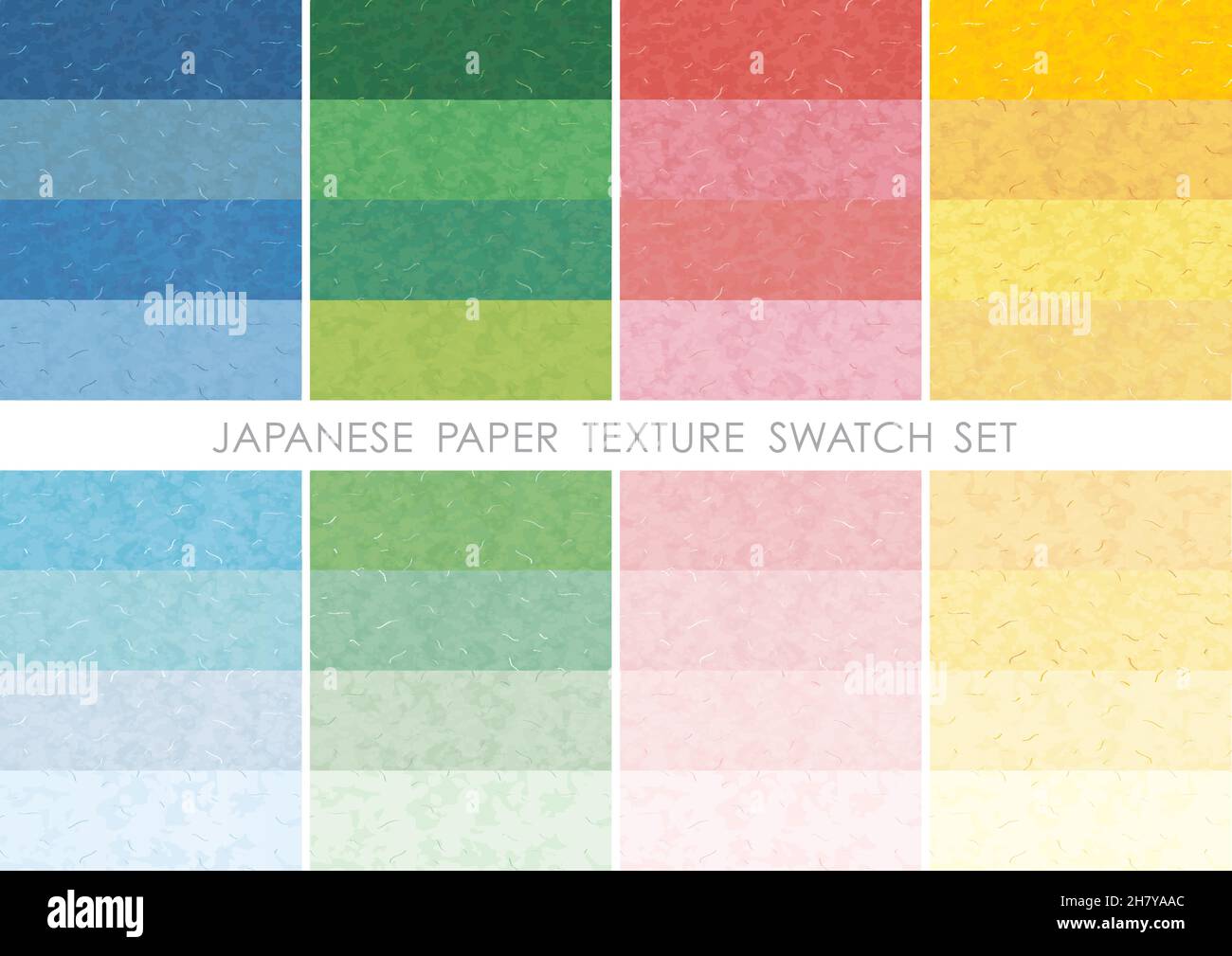 Japanese Paper Swatch Set Isolated On A White Background, Vector ...
