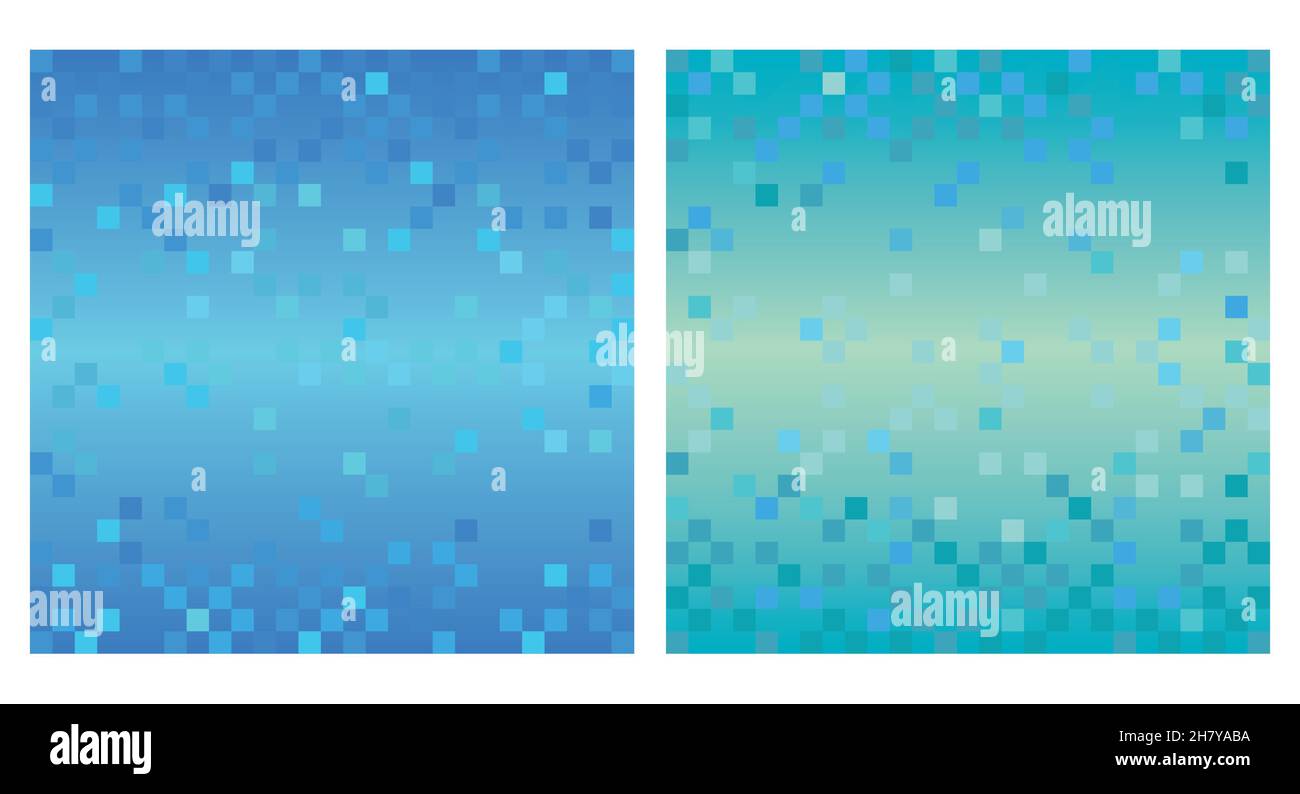 Set Of Square Abstract Backgrounds With Polygon Textures On A Blue ...