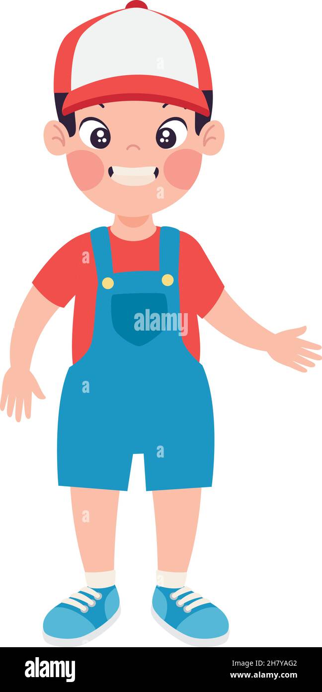 cute boy with cap Stock Vector Image & Art - Alamy