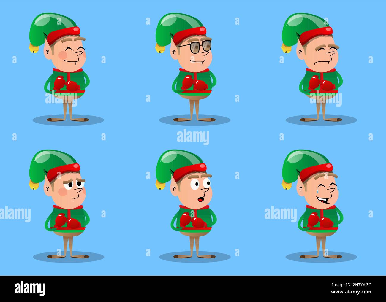 Christmas Elf holding his fists in front of him ready to fight wearing ...