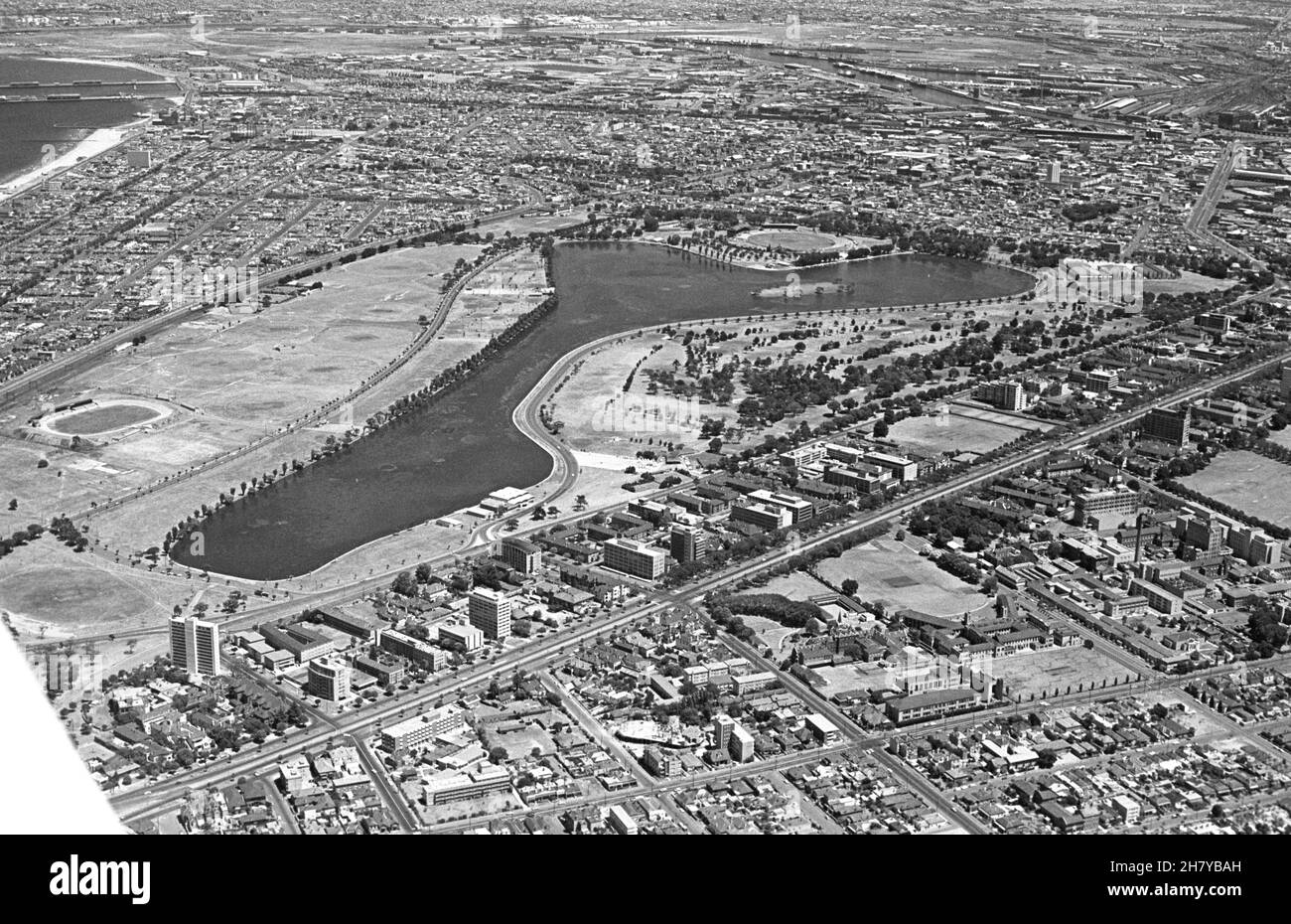 Albert park aerial Black and White Stock Photos & Images - Alamy