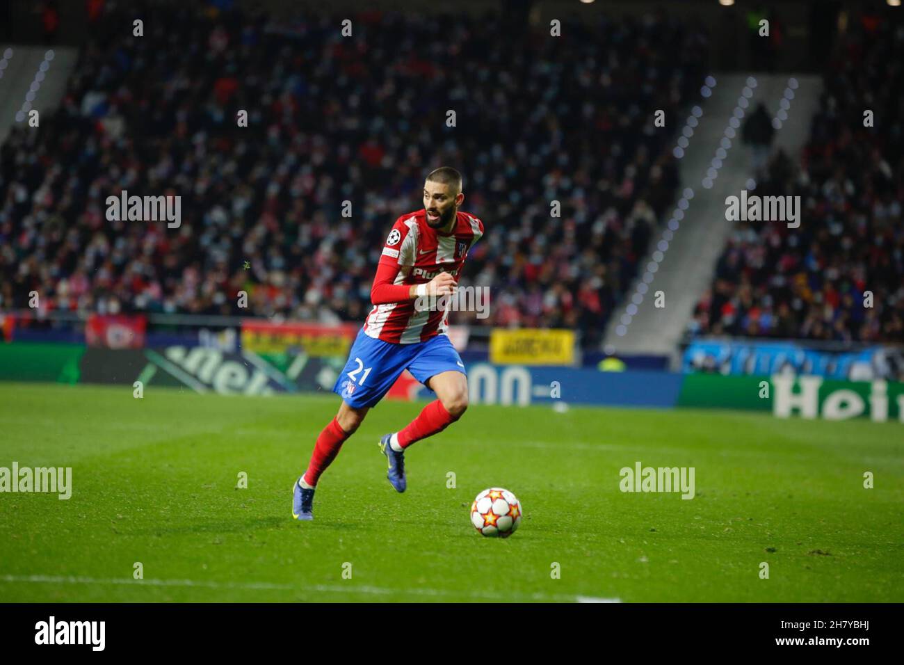 Madrid, Spain. 24th November 2021: Yannick Carrasco during the UEFA ...
