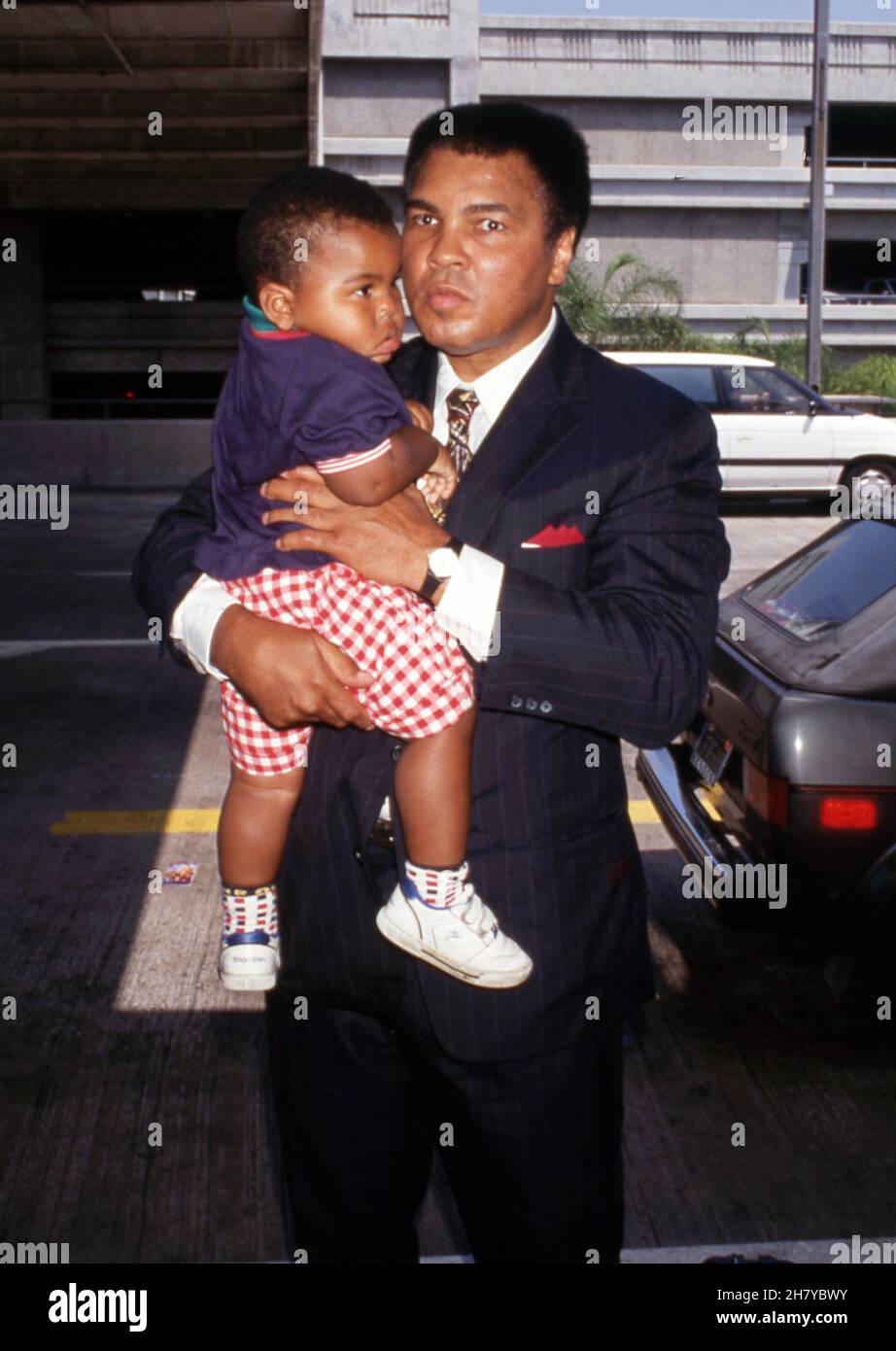 Muhammad Ali and son Asaad Amin Circa 1986. Credit: Ralph Dominguez ...