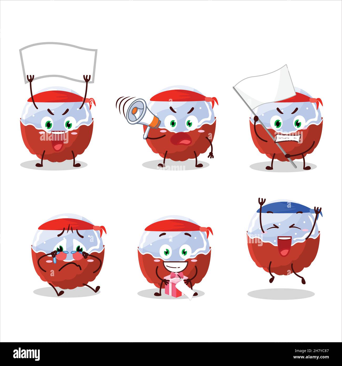 Mascot design style of brigadiero red candy character as an attractive ...