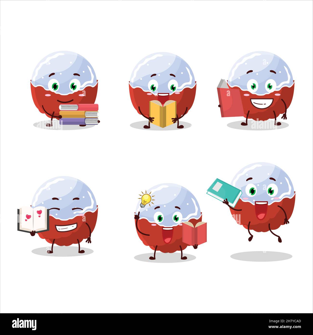 A picture of brigadiero red candy cartoon character concept reading an ...