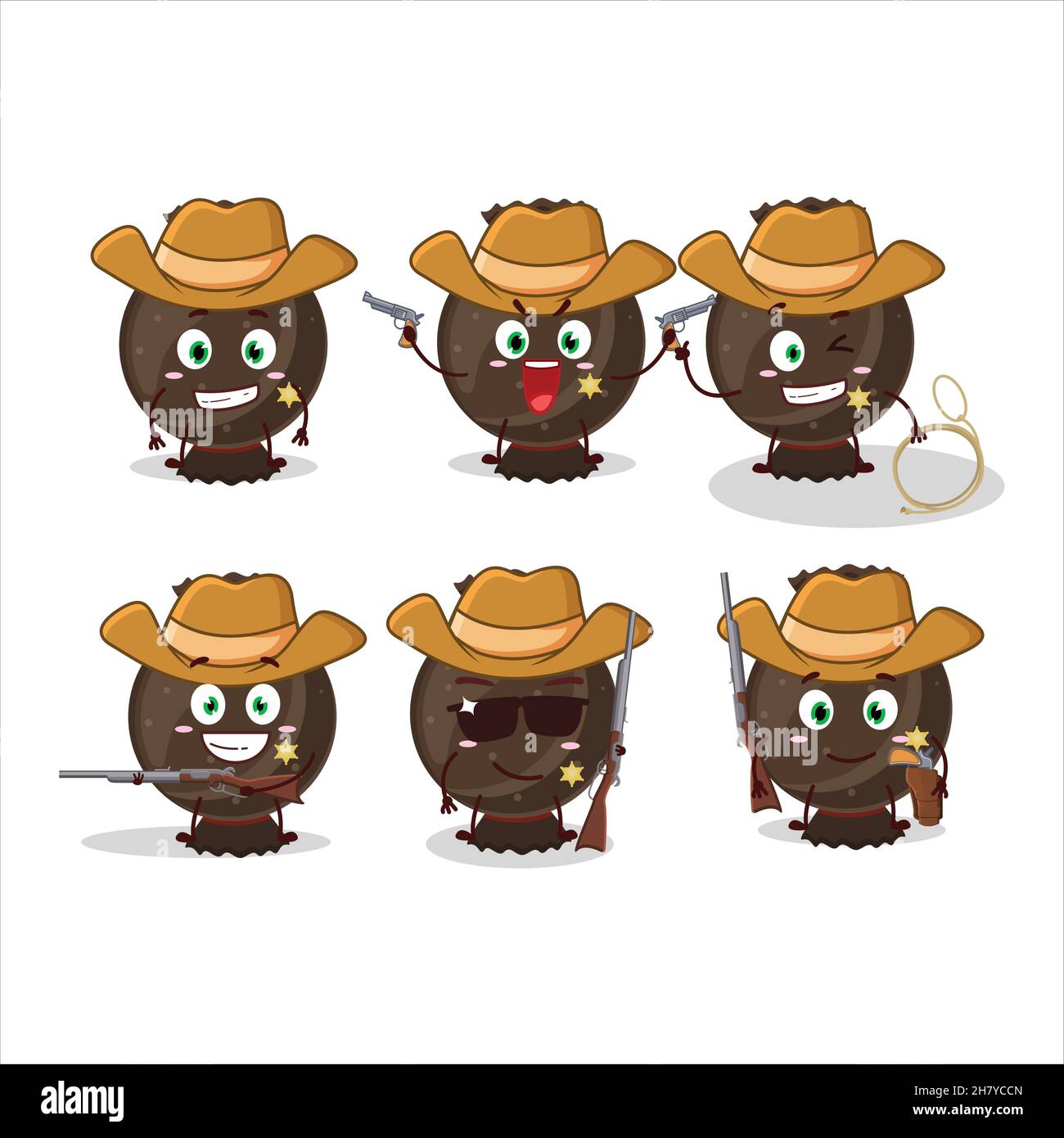 Cool cowboy chocolate candy wrap cartoon character with a cute hat ...