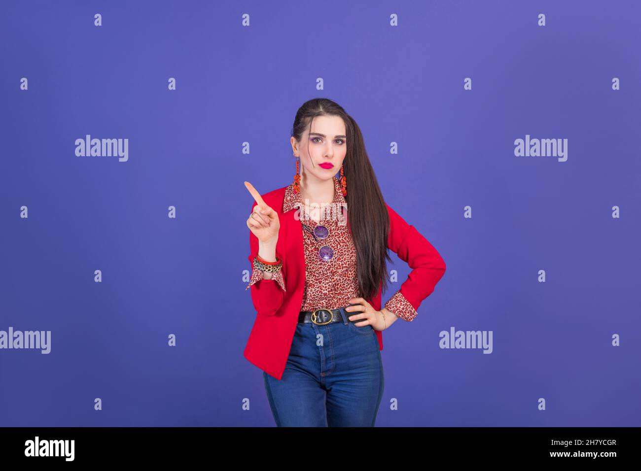 Woman gesture finger model hi-res stock photography and images - Alamy