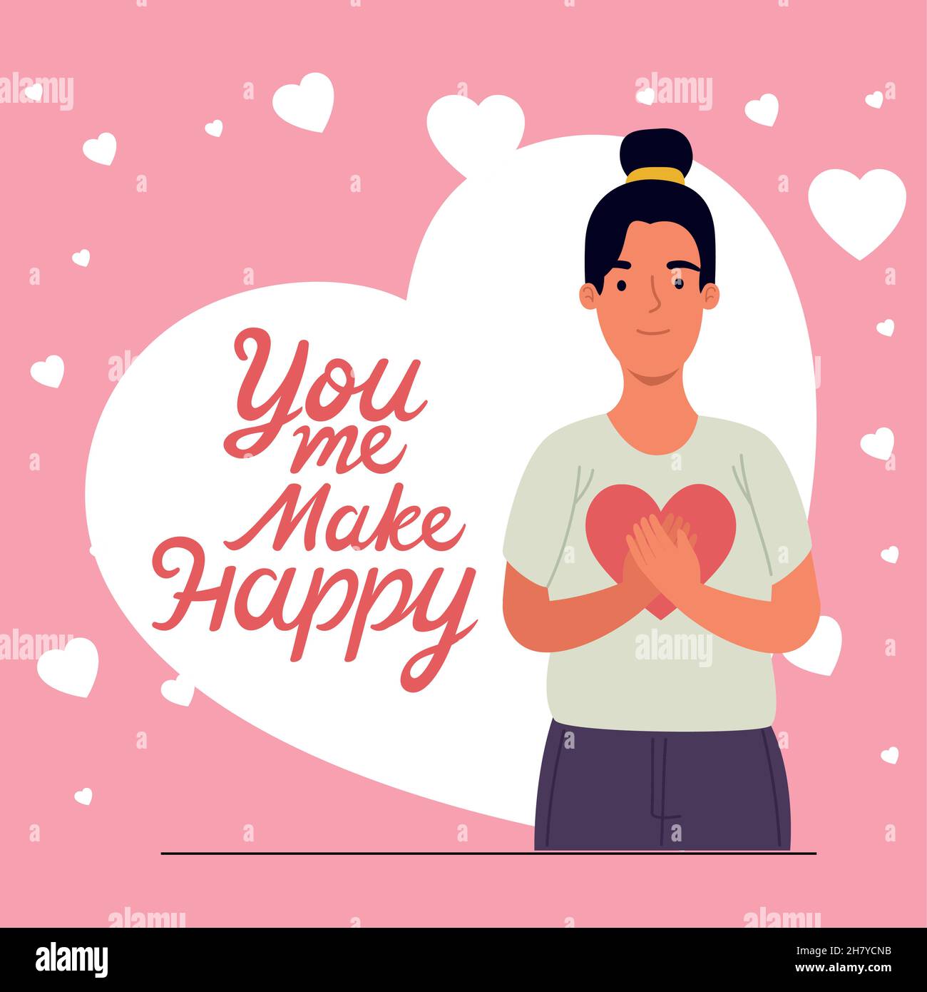 you me make happy Stock Vector Image & Art - Alamy