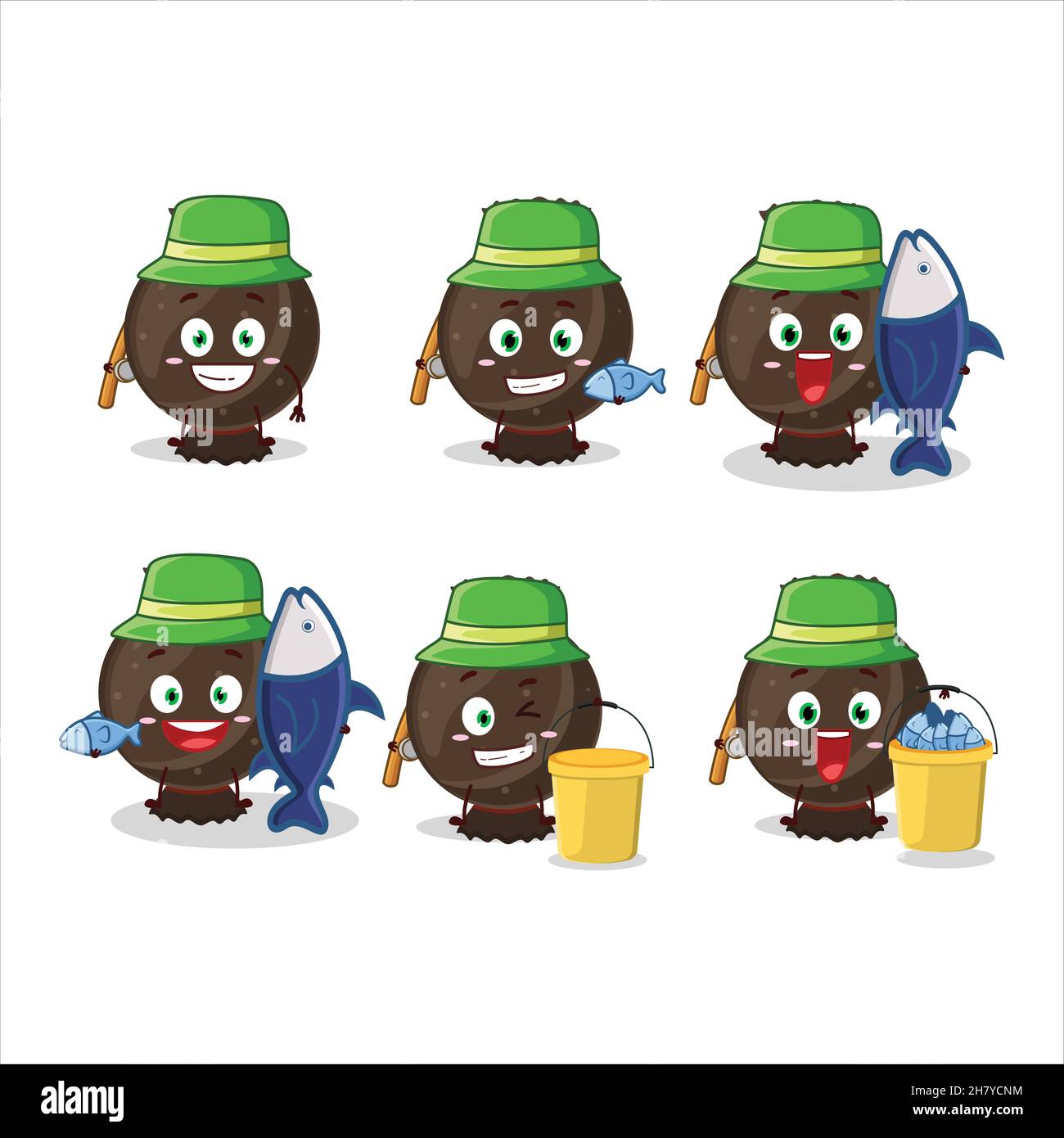 A fisherman chocolate candy wrap cartoon picture catch a big fish ...