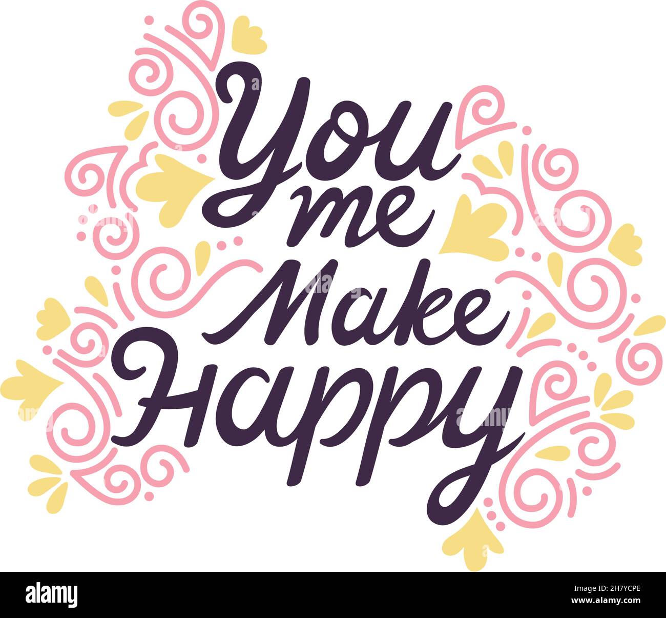 you me make happy banner Stock Vector Image & Art - Alamy