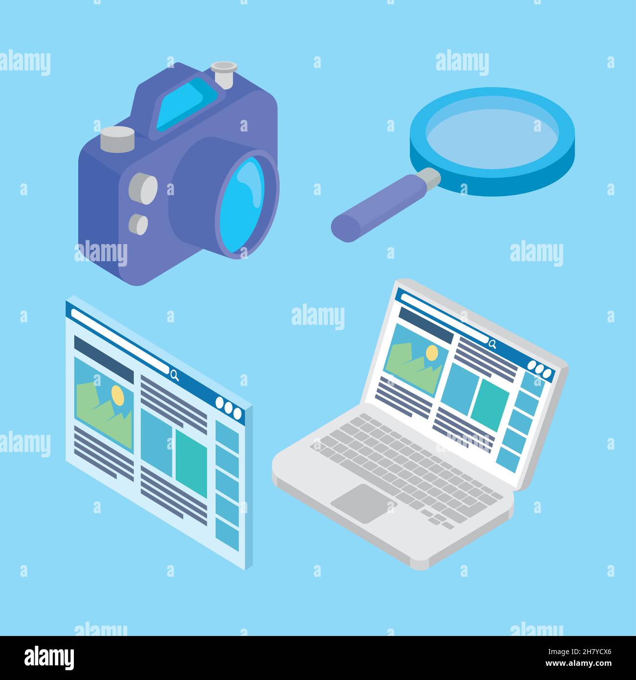 social media designs Stock Vector Image & Art - Alamy