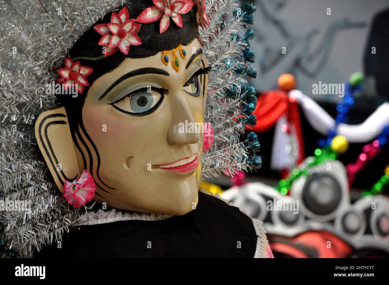 Ondel-ondel the traditional giant puppet from Jakarta - Indonesia. Ondel-ondel are always ...