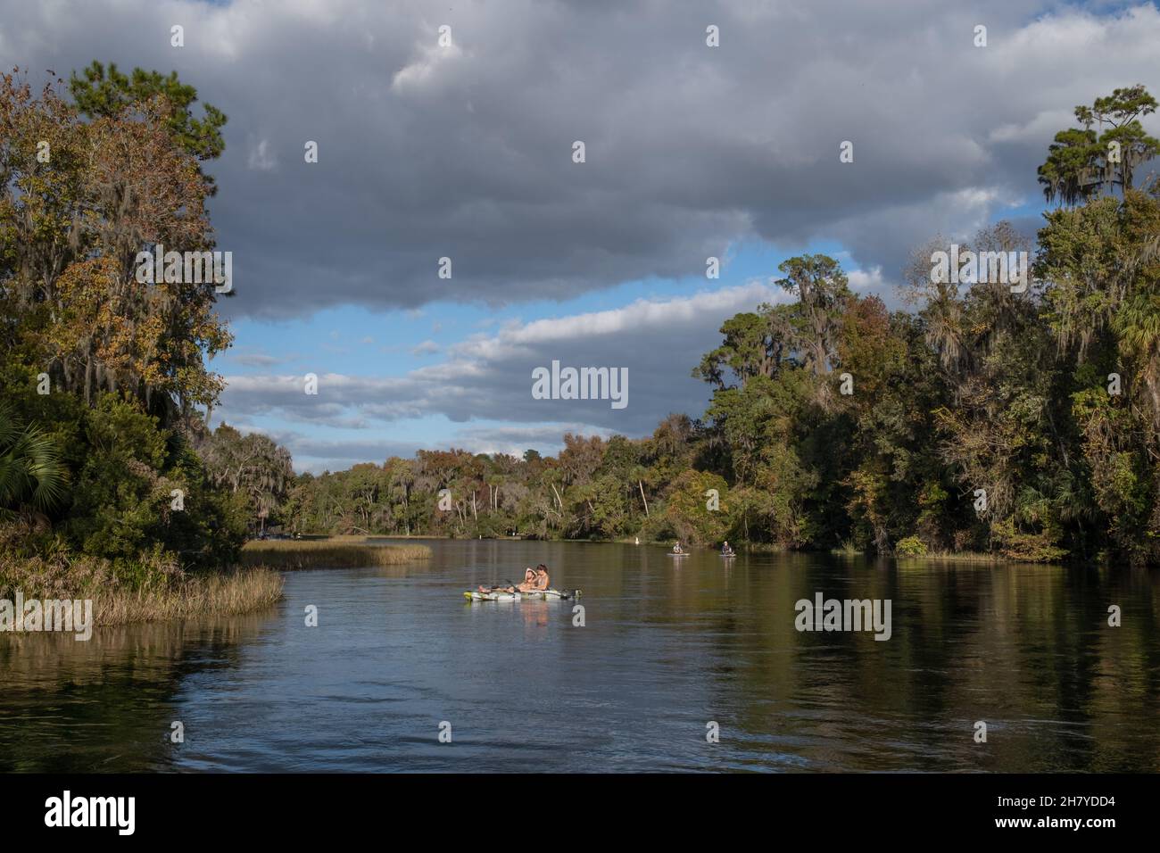 boating on the Rainbow River near KP Hole county park. Dunnellon ...