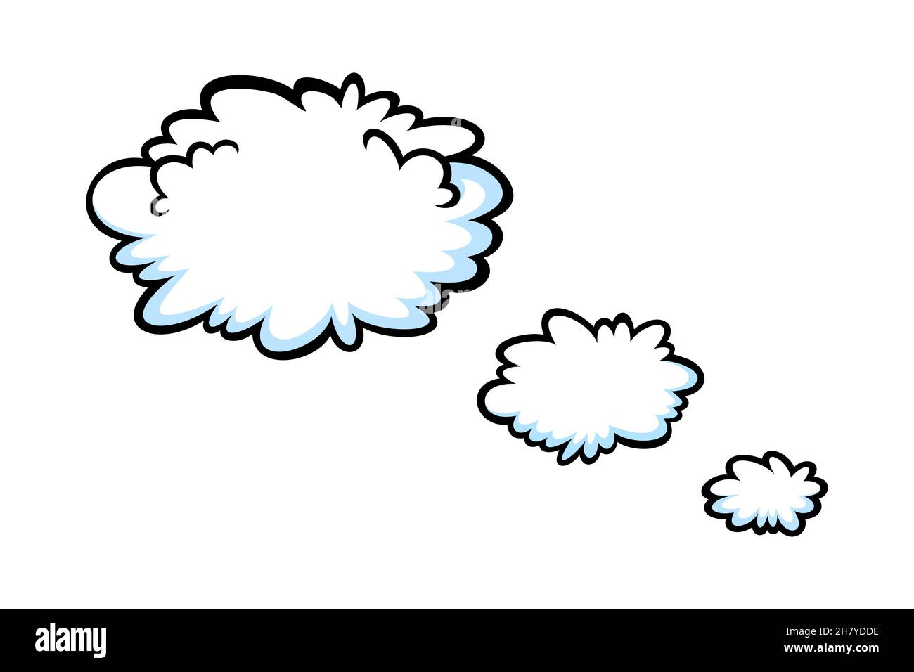 Comic thinking speech bubbles. Think shapes like in comicbooks. Vector ...