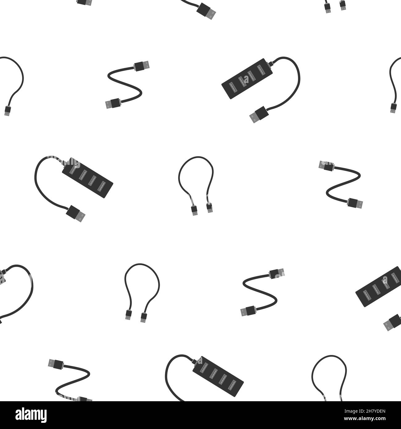 Pattern of USB splitters with ports and any cables. A splitter for your ...