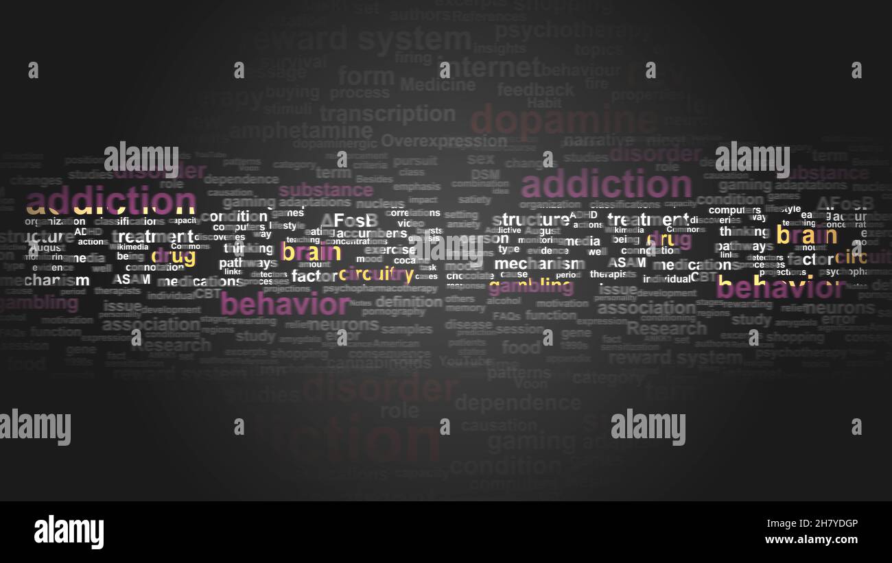 Behavioral addiction - essential terms related to it arranged in a 2 ...