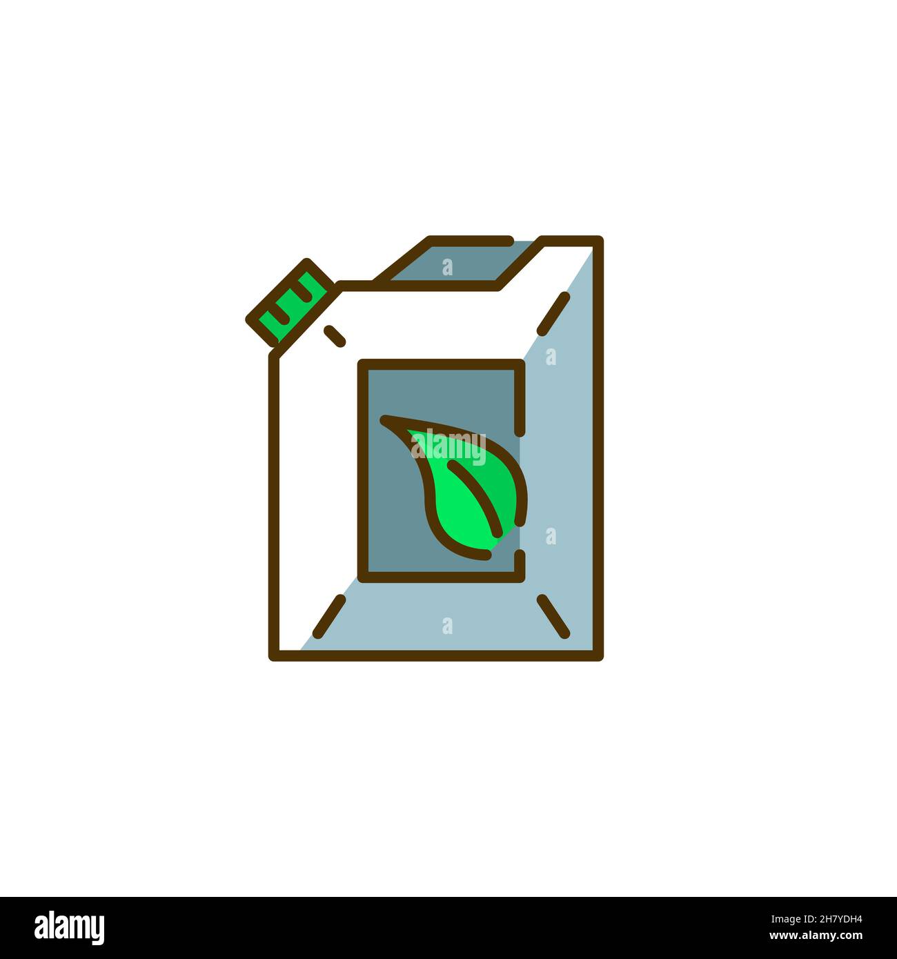 Green fuel tank. Sustainable car and aviation fuel coming from eco ...