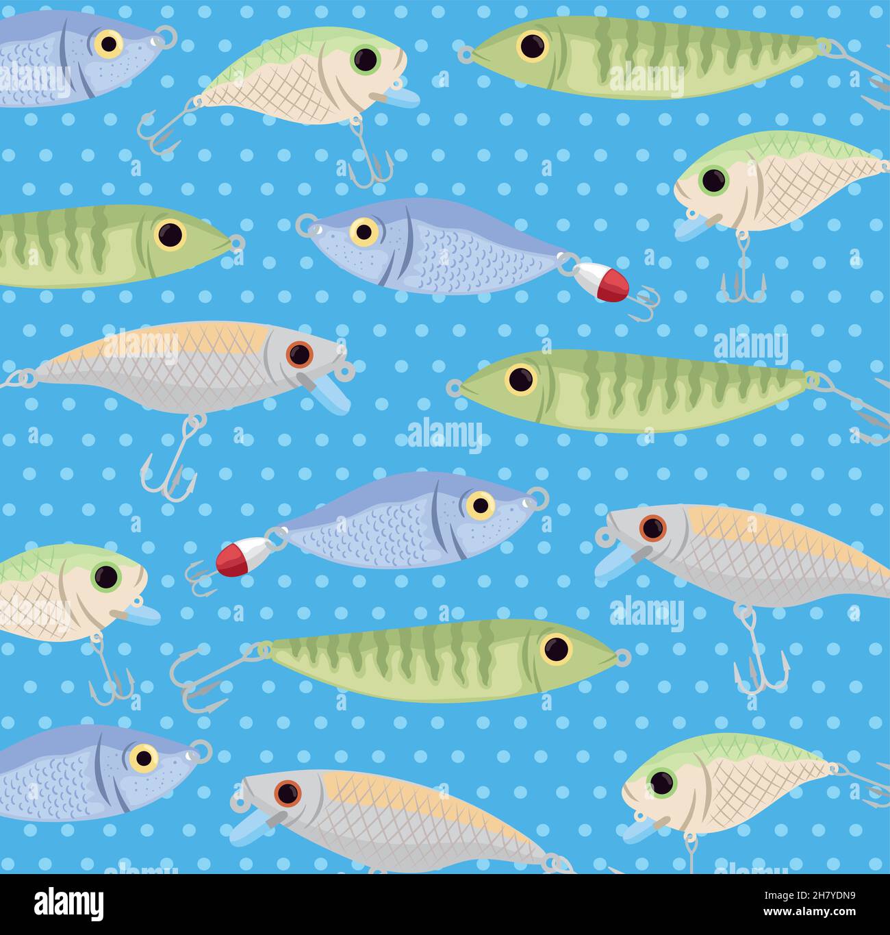 pattern of fishing lures Stock Vector Image & Art - Alamy