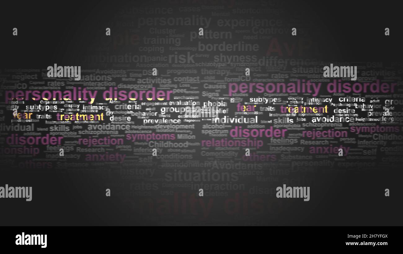 Avoidant personality disorder - essential terms related to it arranged ...