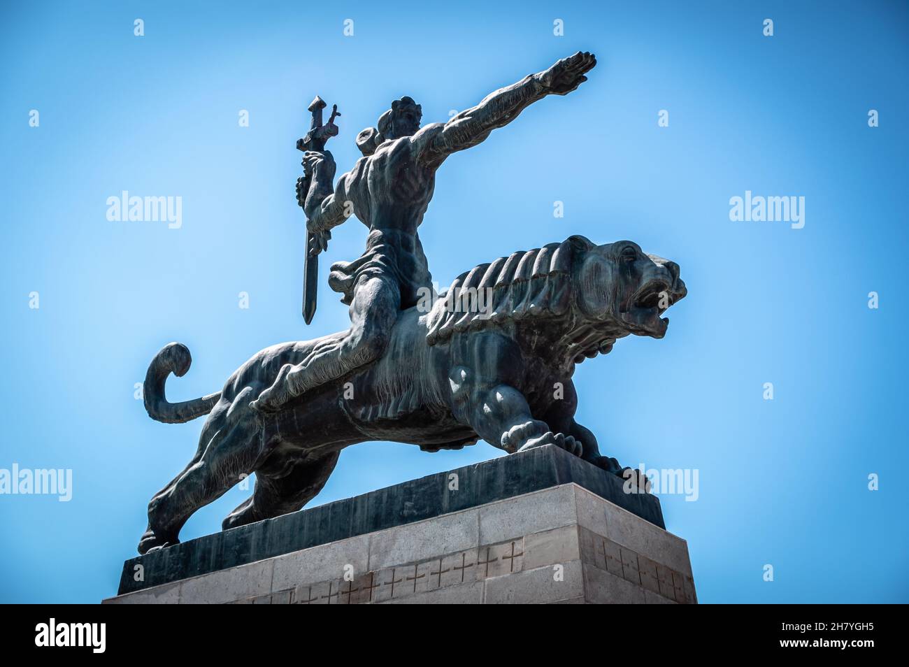 Victory monument of the Soviet era in the city of Gori. Shida Kartli ...