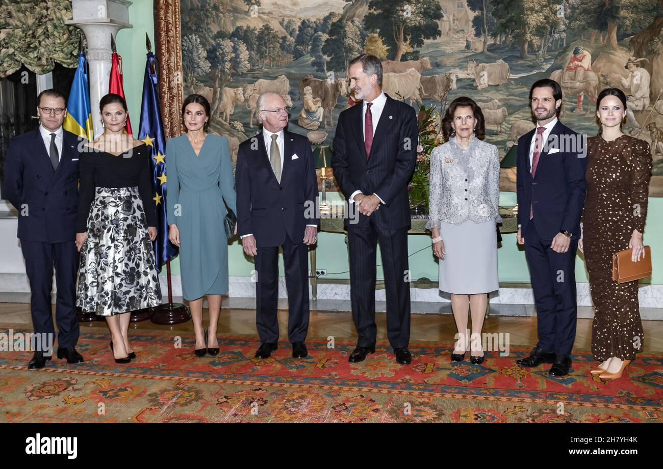King Felipe VI of Spain, King Carl XVI Gustaf of Sweden, Queen Letizia ...