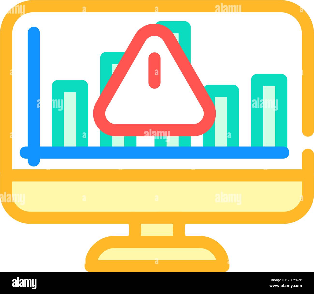 risks of trade market and business intelligence color icon vector ...