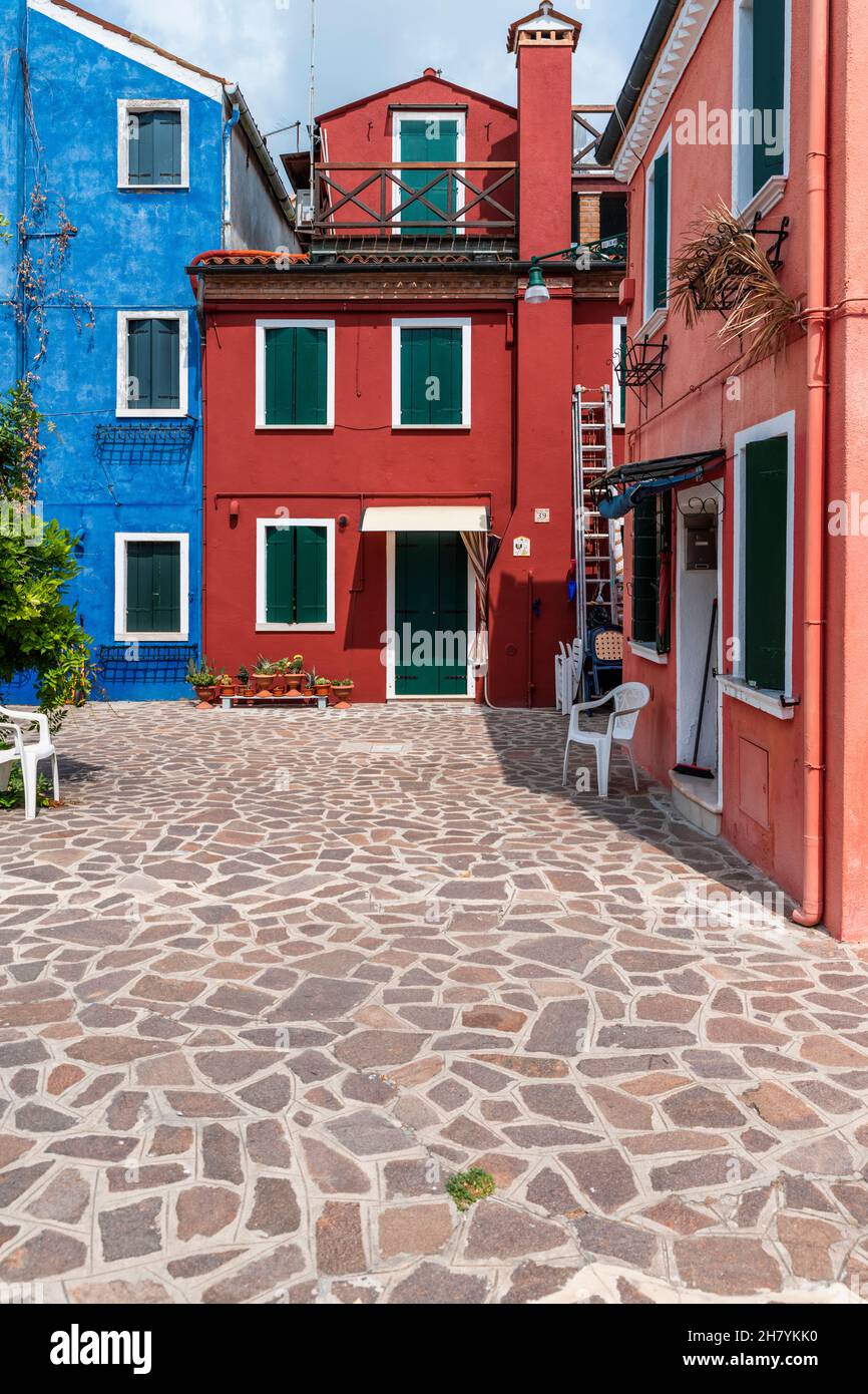 The magical colors of Burano and the Venice lagoon Stock Photo - Alamy