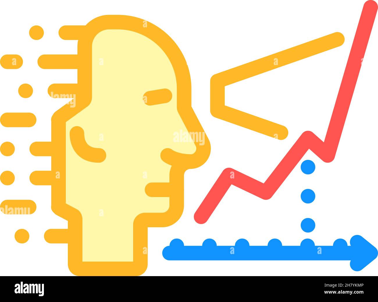 artificial intelligence analytics color icon vector illustration Stock ...