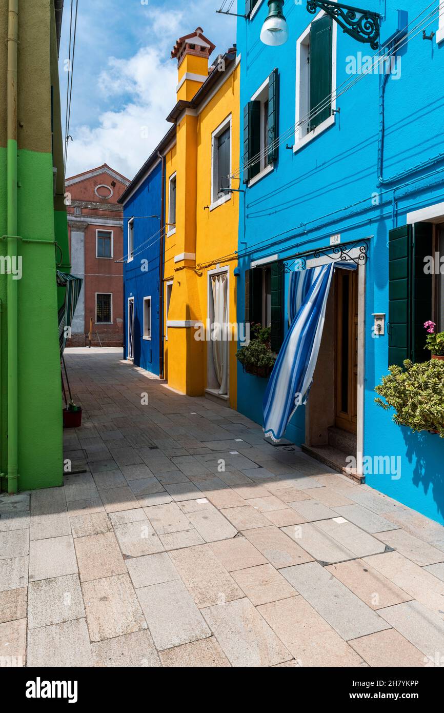 The magical colors of Burano and the Venice lagoon Stock Photo - Alamy